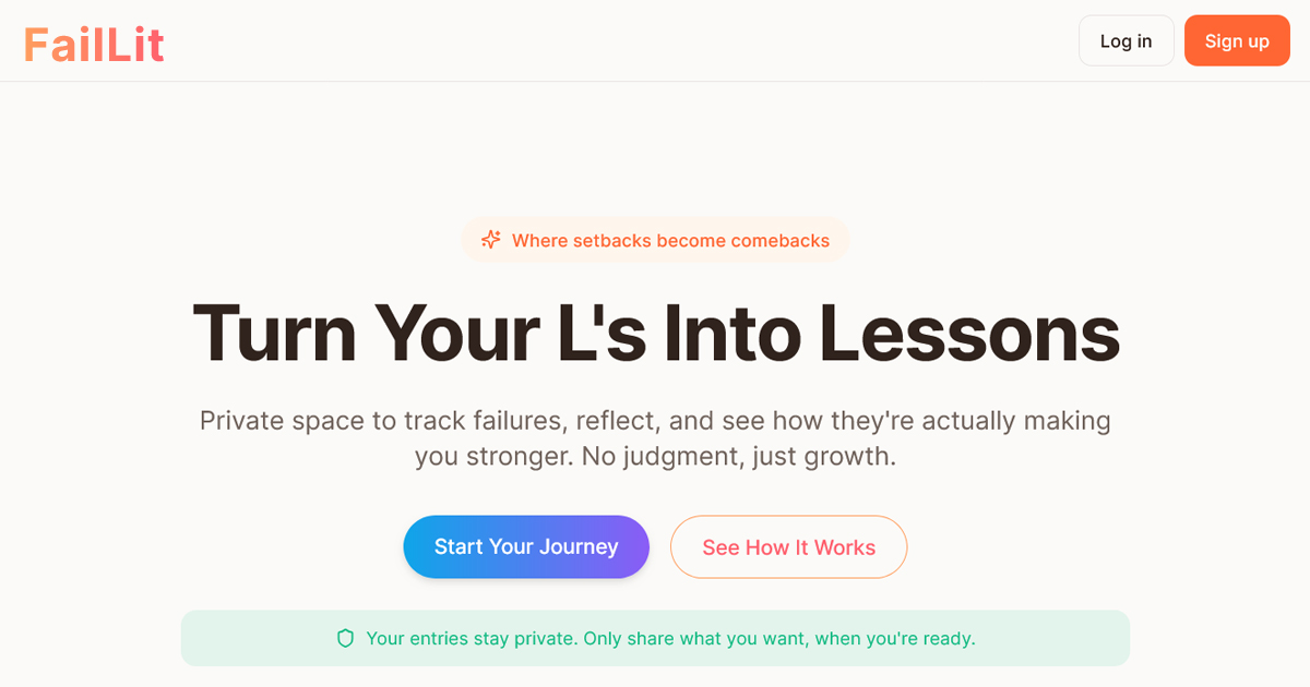 FailLit | Where Setbacks Become Comebacks